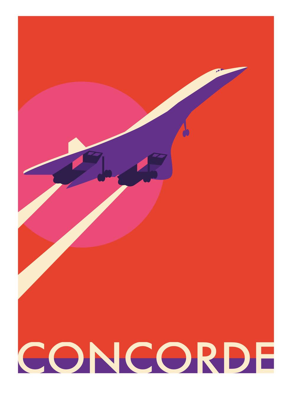 Concorde Print - Supersonic Wall Art - Georgina Westley Art & Design
