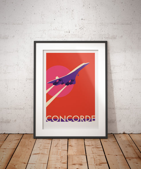 Concorde Print - Supersonic Wall Art - Georgina Westley Art & Design