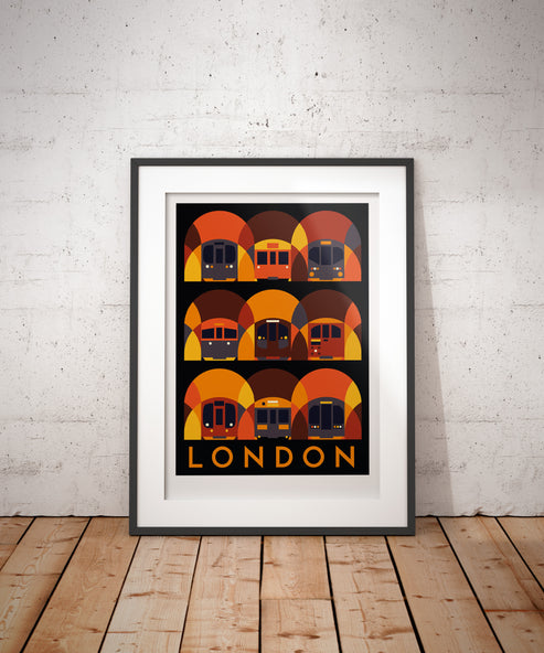 London Underground Art Print (District Orange Colourway) - Georgina ...