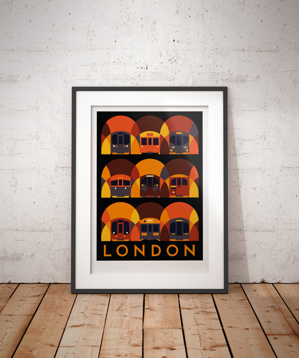 London Underground Art Print (District Orange Colourway) - Georgina ...