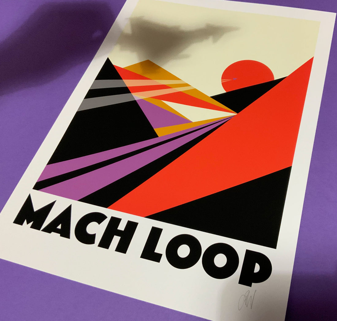 Mach Loop Wales - Aviation Travel Poster - Georgina Westley Art Design
