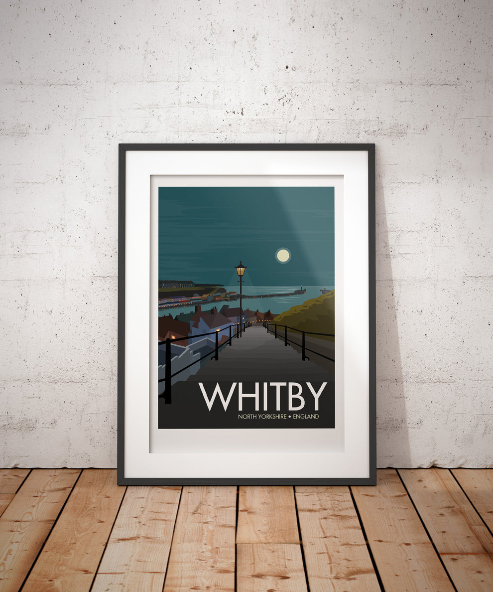 Whitby Travel Poster - Georgina Westley Art Design