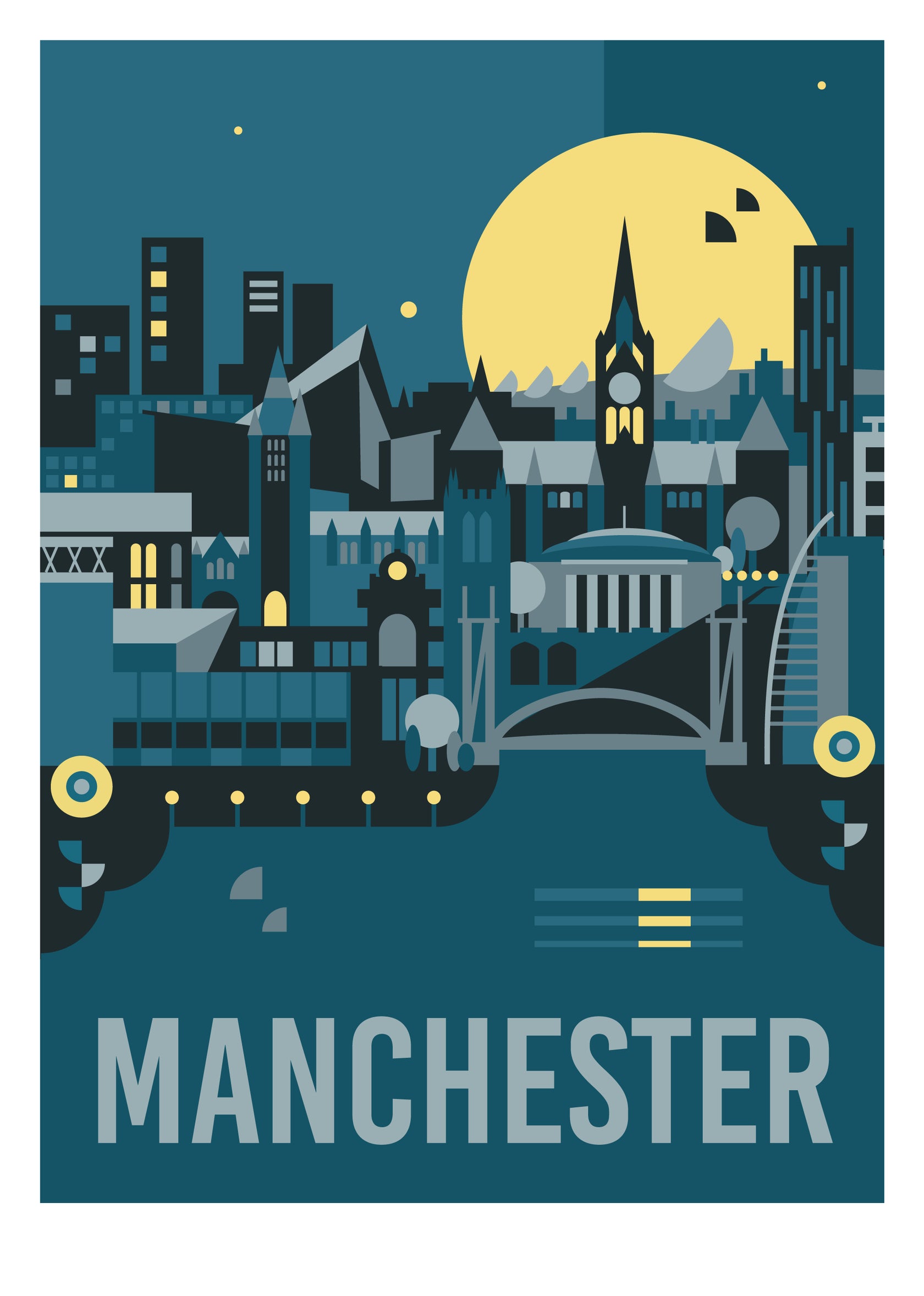 Manchester Travel Art Print - Georgina Westley Art & Design